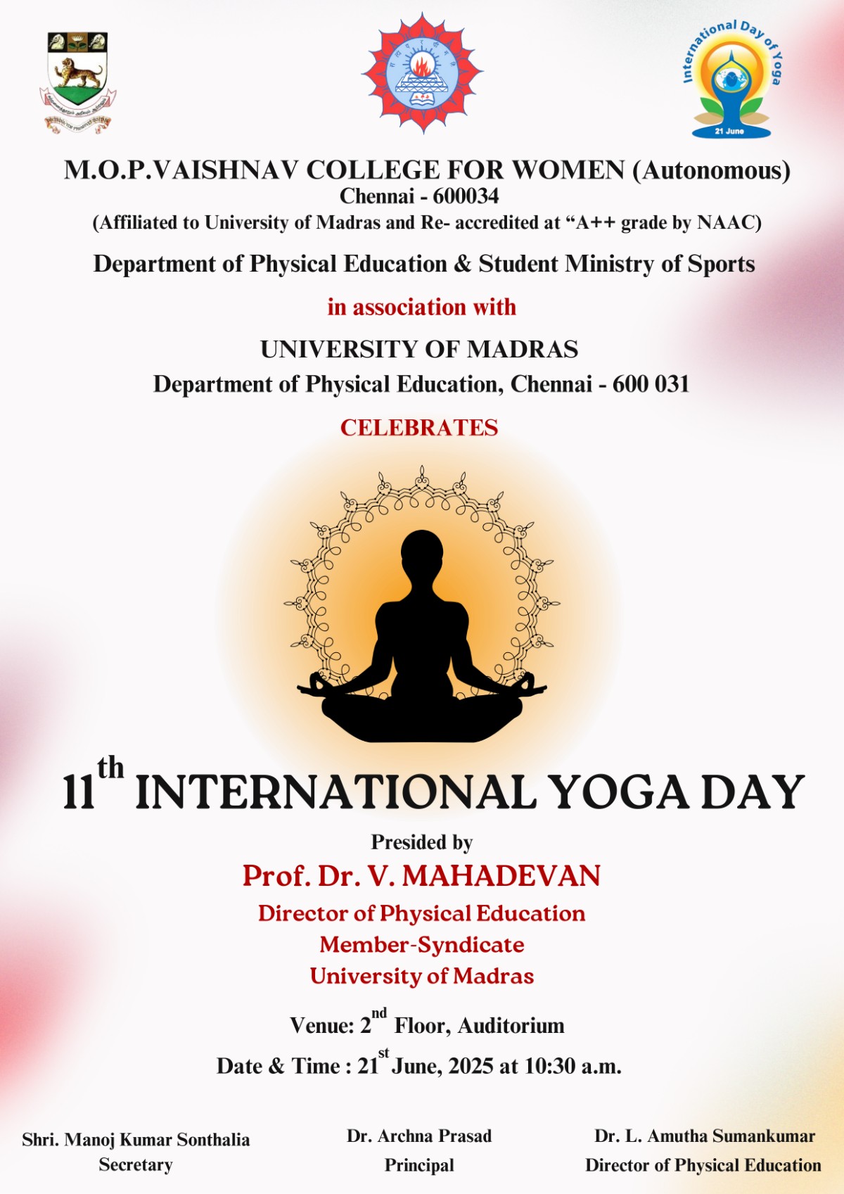 11th International Yoga Day - MOP